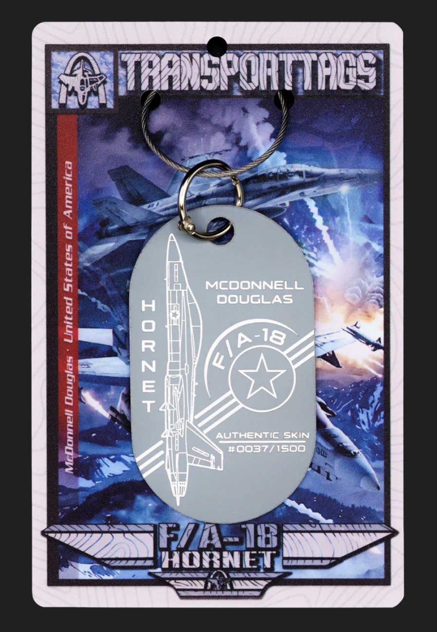 TRANSPORT TAGS F18 HORNET - The Tag Collective Club